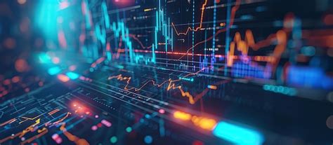 Premium Photo Illuminated Financial Graphs On Digital Screen With