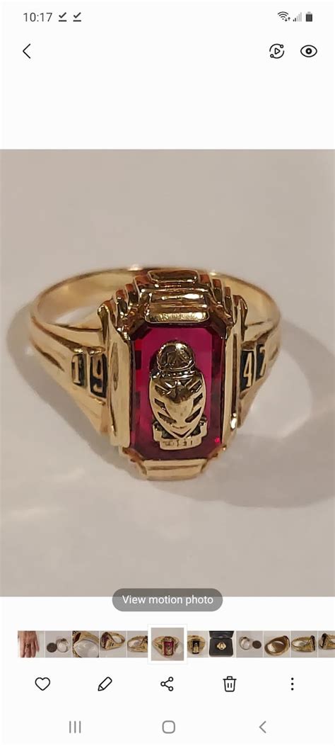 10k Gold Vintage Ladies Class Ring Etsy