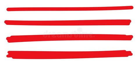 Line Marker Underline Shape Underlining With A Red Line Crossing Out