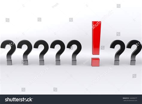 Red 3d Exclamation Mark Row Question Stock Illustration 164608277 Shutterstock