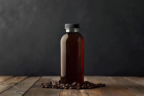 Cold Brew Coffee Bottle Mockup Design Premium Ai Generated Image