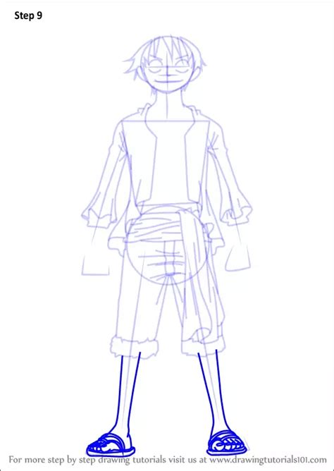 Learn How To Draw Monkey D Luffy Full Body From One Piece One Piece
