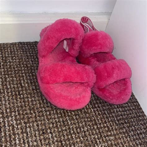 Ugg Womens Pink Slippers Depop