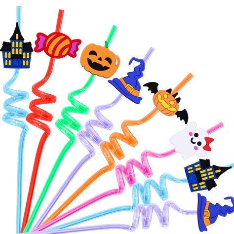24 Pajitas De Fiesta De Halloween Pajitas De Fiesta Para Decoraciones