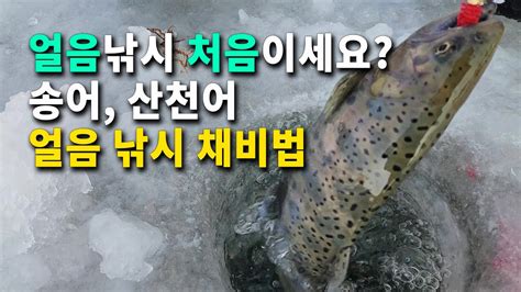 고수에게 배운 송어 산천어 얼음낚시 채비법 얼음낚시가 처음이라도 쉽게 잡을 수 있습니다 Youtube