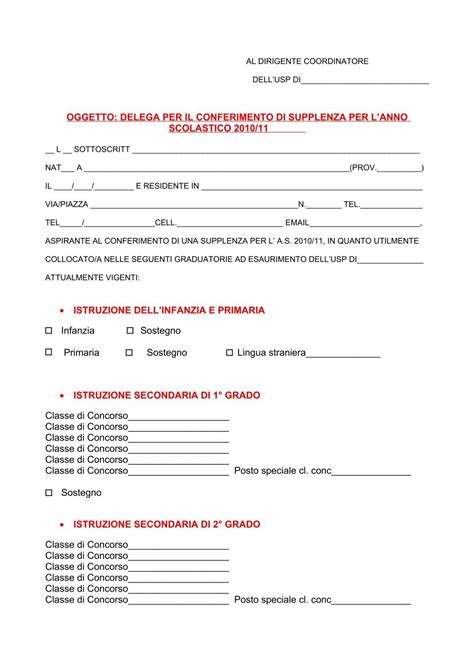 Modello Di Delega Supplenza AetnaNet