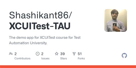 Github Shashikant Xcuitest Tau The Demo App For Xcuitest Course