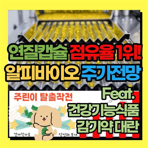 연질캡슐 시장점유율 1위 알피바이오 기업접근 및 소개 차트분석 결론