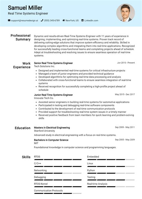 10 Embedded Software Engineer Resume Examples And Templates For 2024 Best Tips Resumedesign Ai