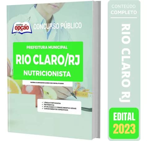 Apostila Nutricionista Concurso Rio Claro Rj Mercadolivre