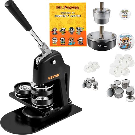 VEVOR Button Maker Machine Multiple Sizes 1 25 2 25 Inch Badge Punch