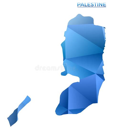 Vector Polygonal Palestine Map Stock Vector Illustration Of Digital
