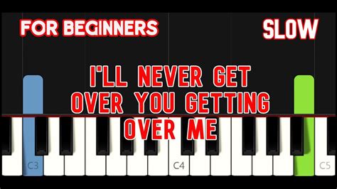 I LL NEVER GET OVER YOU GETTING OVER ME HD MYMP EASY PIANO