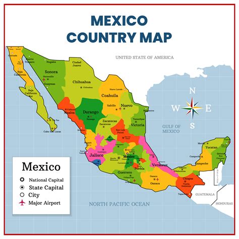 Large Printable Map Of Mexico