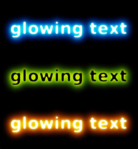 Cool Glowing Text — Tutorials —