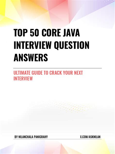 Top 50 Core Java Interview Question Answers Pdf Java Virtual