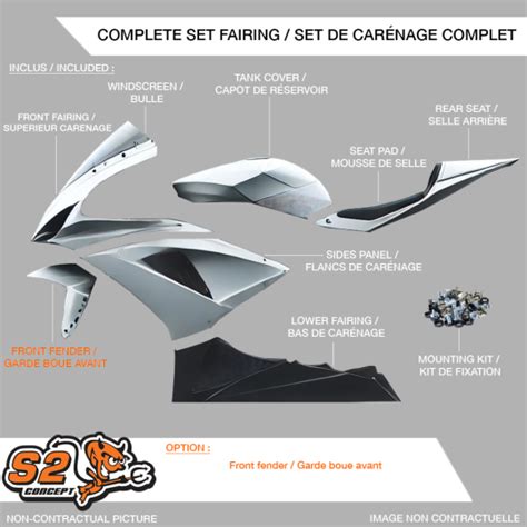 Yamaha Mt07 Complete S2 Concept Racing Fairing Set