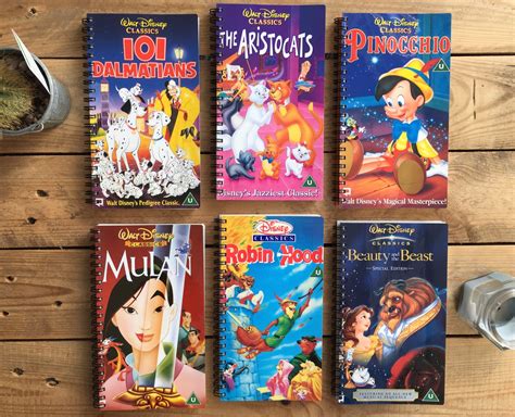 Recycled Upcycled Disney Vhs Notebook The Lion King Aladdin Lilo And Stitch Etc Etsy