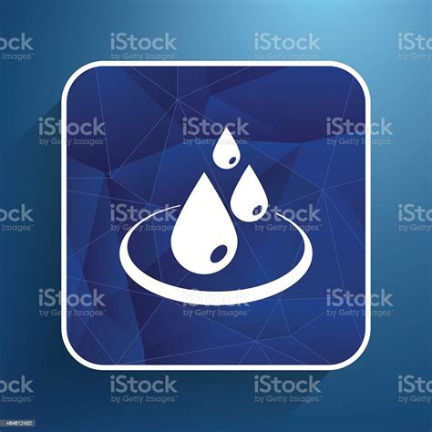Water Drop Rain Vector Droplet Icon Fluid Clean Design Stock