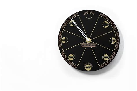 Moon Phase Wall Clock Lunar Cycle Round Moon Phase