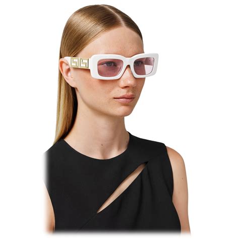 Versace Endless Greca Sunglasses White Pink Sunglasses Versace