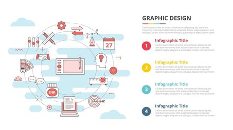 Graphic Designer Concept For Infographic Template Banner With Four Point List Information
