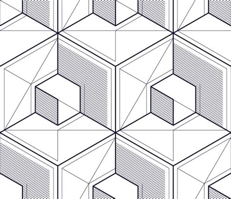 Premium Vector Geometric Cubes Abstract Seamless Pattern D Vector