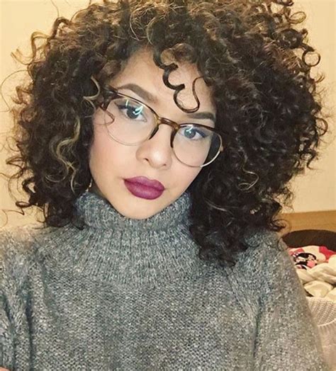 Pretty Girl With Glasses And Curly Hair