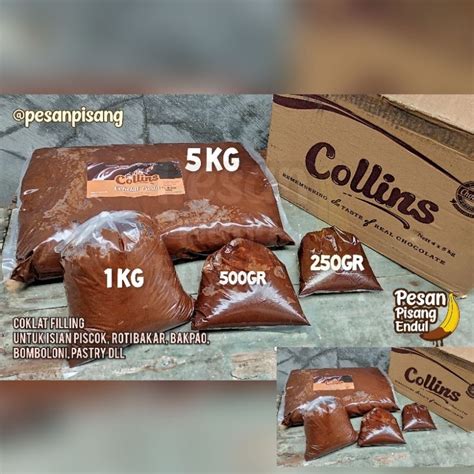 Jual Coklat Filling Pasta Merk Collins Dunia Elmer Repack 1KG