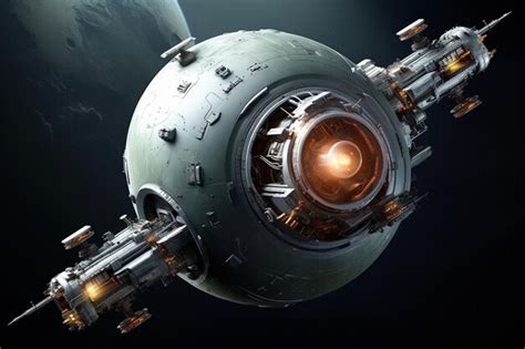Premium Photo Spacecraft Orbiting A Dwarf Planet