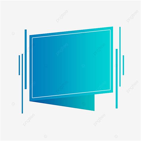 Blue Rectangle Clipart Vector Blue Rectangle Dialog Frame Dialog Box Blue PNG Image For Free