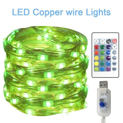 16 Colores RGB 10 Metros USB Control Remoto 100LED Cadena De Luz Para Fiesta Al Aire Libre Boda