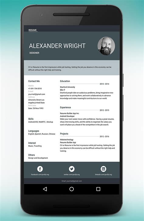Resume Builder CV Maker MOD APK Pro Unlocked For Android