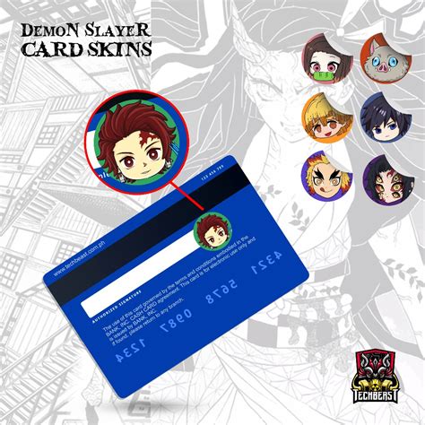 3m Demon Slayer Anime Cvv Anti Theft Cover Atm Debit Credit Card Skin