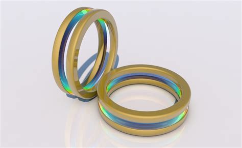 3d Multicolored Futuristic Ring Cgtrader