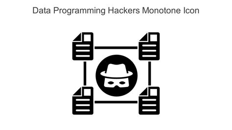 Data Programming Hackers Monotone Icon In Powerpoint Pptx Png And