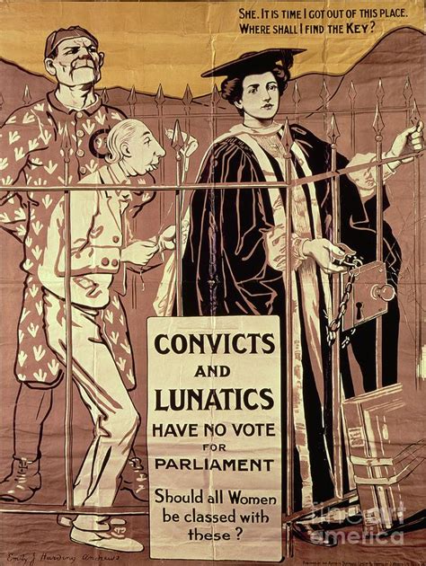 Convicts And Lunatics Have No Vote For Parliament Should All Women Be