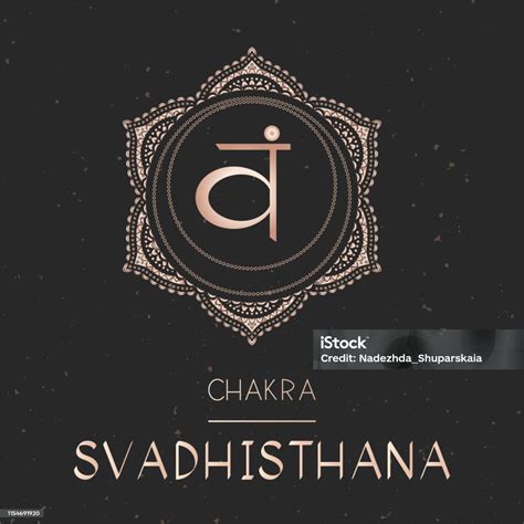 어두운 배경에 골드 기호 차크라 Svadhishana와 벡터 일러스트 레이 션 차크라에 대한 스톡 벡터 아트 및 기타 이미지 차크라 오라 건강한 생활방식 Istock