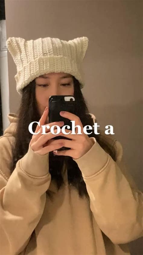 Cat Ear Crochet Beanie Crochet Beanie Tutorial Crochet Crochet