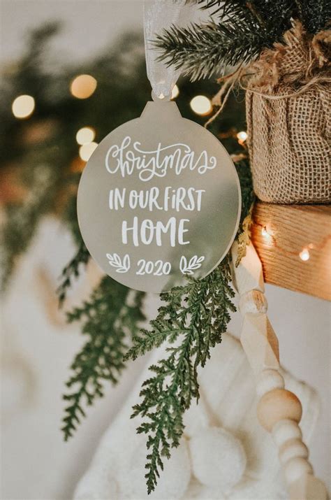 Acrylic First Home Ornament Acrylic Christmas Ornament Our First Home Ornament Etsy