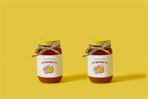 Glass Honey Jar Free Mockup — Free Mockup World