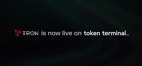 Tron Networks Data Is Now Integrated Into Token Terminal Token Terminal