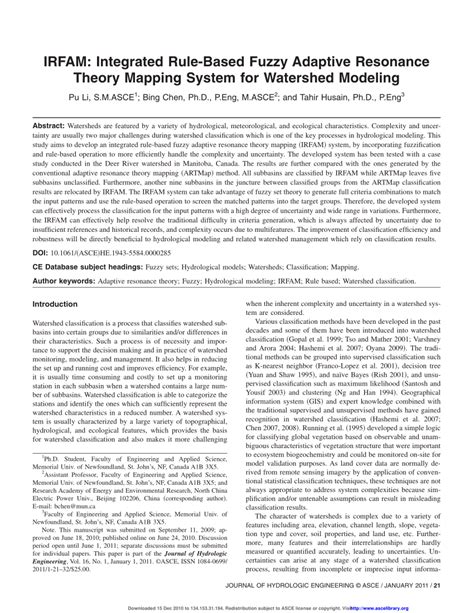 Pdf Irfam Integrated Rule Based Fuzzy Adaptive Resonance Theory