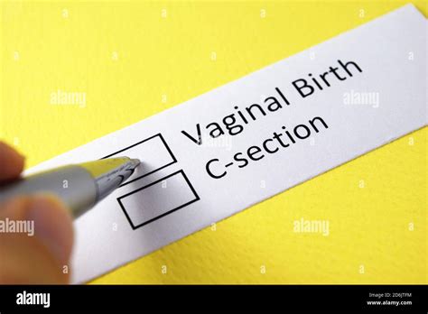 Vaginal Birth Or C Section C Section Stock Photo Alamy