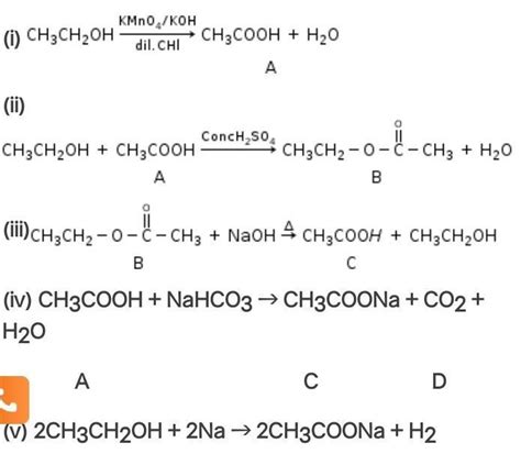 Identify The Compounds A To E In The Following Sequence [cbse 2009
