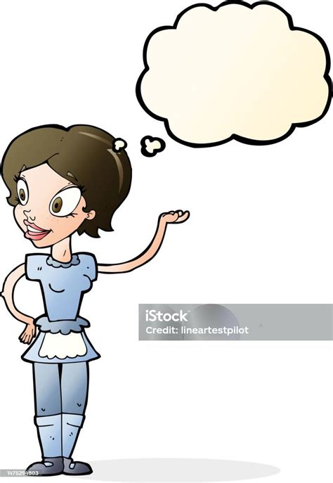 말풍선이 있는 여자 호텔 하녀 애꾸눈 만화 캐릭터 그라데이션에 대한 스톡 벡터 아트 및 기타 이미지 그라데이션 낙서 드로잉 말풍선 Istock