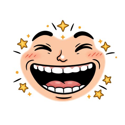Big Laughing Face Emoji Joyful Expression Digital Art 58216084 Png