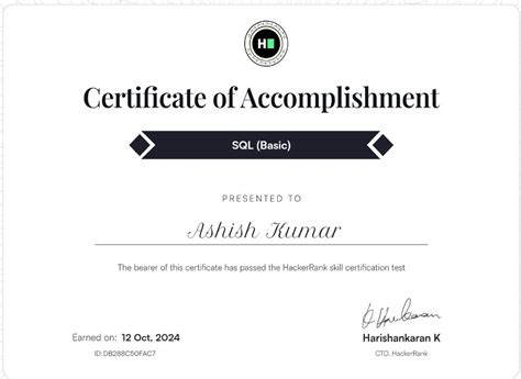 Ashish Kumar On Linkedin Sql Hackerrank Continuouslearning