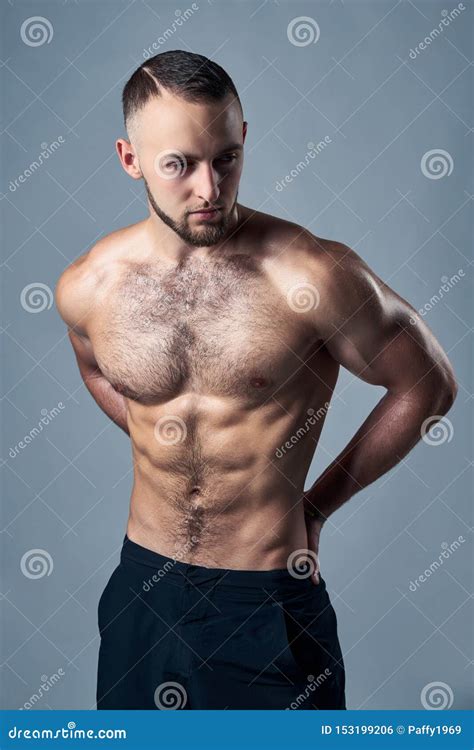 Muscular Shirtless Man Posing Stock Photo Image Of Body Beauty
