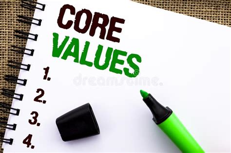 Text Sign Showing Core Values Conceptual Photo Principles Ethics